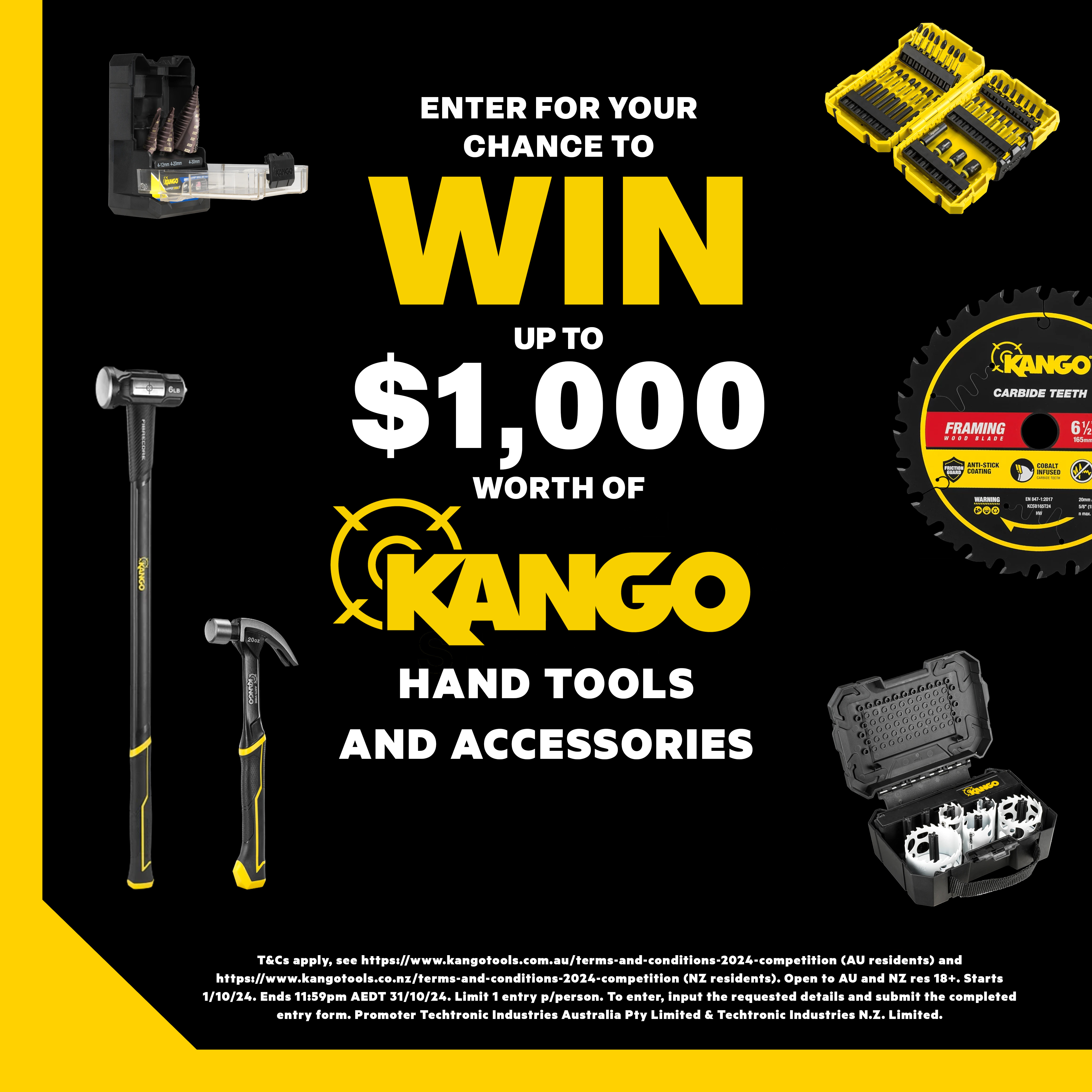 $1,000 worth of Kango Hand Tools and Accessories Competition | Kango Tools Australia